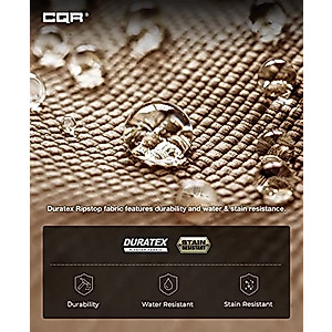 CQR Men's Tactical Pants, Water Resistant Ripstop Cargo Pants, Lightweight EDC Work Hiking Pants, Outdoor Apparel, Duratex Ripstop Coyote, 40W x 32L