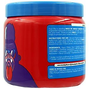 Moco de Gorila Rockero Hair Gel Jar, Long Lasting, Strong Hold Hair Styling Gel, Yellow, Lavender, 3-Pack of 9.52 Oz Each, 3 Jars