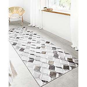 Loloi II Maddox Collection MAD-02 Grey/Mocha, Contemporary 7'-6" x 9'-6" Area Rug