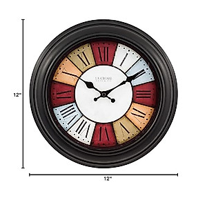 La Crosse 404-3030A 12-Inch Gatherings Quartz Wall Clock, Black
