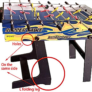 IFOYO 48 in / 4 ft Multi-function 4 in 1 Steady Combo Game Table, Hockey Table, Soccer Foosball Table, Pool Table, Table Tennis Table