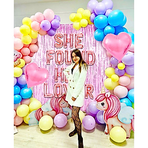 LaVenty She Found Her Lover Banner Balloon Taylor Bachelorette Party Decorations Rainbow Lover Bachelorette Party Decorations Bridal Shower Decorations