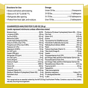 100% Natural Dog Vitamins and Supplements - Liquid Multivitamin for Dogs - Senior Dog Vitamins - Vitamins for Dogs with Probiotics - Usa Made Vitamin for Dogs - Pet Vitamins for Dogs & Dog Supplements