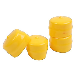 LSSOCH 4PCS Axle Yellow Cap Bearing Cover M143338 Compatible with John Deere 105 D100 D105 D110 D125 L105 L108 L110 L120 L130 LA100 LA105 LA110 LA115 X300 X304 X520 Lawn Mower and Lawn Tractor