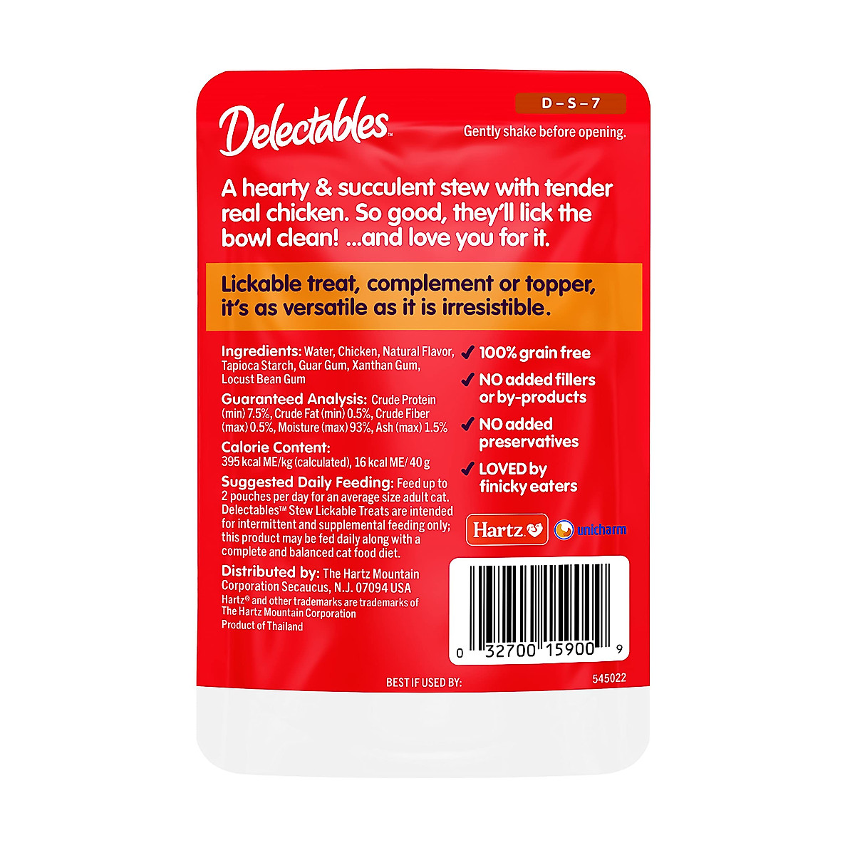 Delectables Non-Seafood Stew Lickable Wet Cat Treats, Chicken, 1.4 oz (Pack of 12)