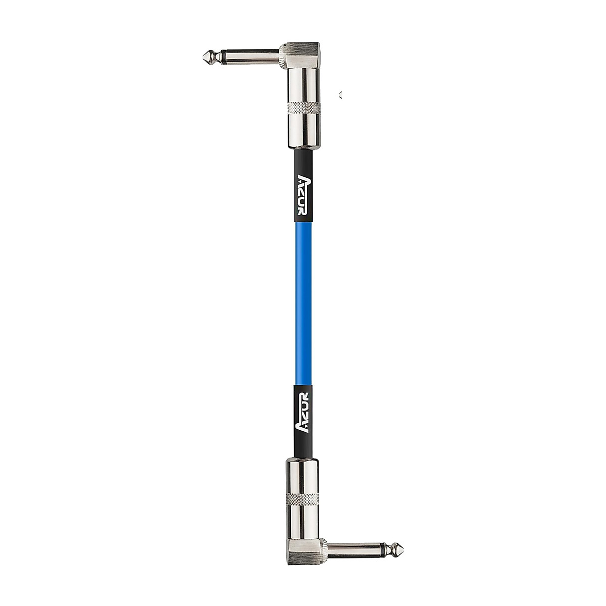 AZOR Guitar Patch Cables Right Angle,12 cm Instrument Cables for Guitar Bass Effect Pedals 6 Pack (Multicolored)