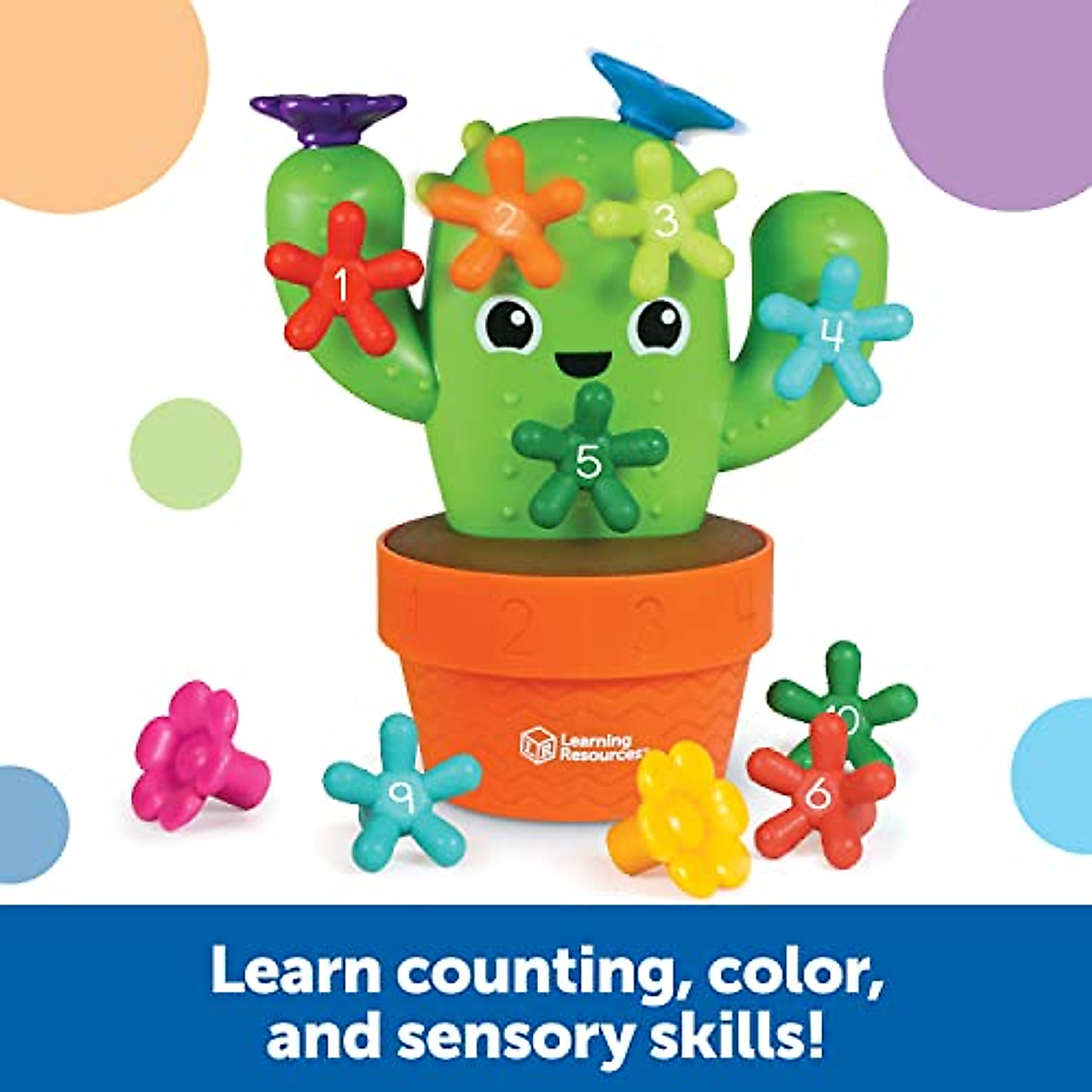 Learning Resources Carlos The Pop & Count Cactus, Toddler Learning Toys, Preschool Toys, Educational Toys for Kids, Cactus Toys for Kids, 16 Pieces, Age 18+ Months
