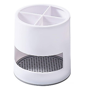 DOITOOL Kitchen Utensils Flatware Caddy Holder Plastic Storage Organizer Wall Mount Kitchen Caddy Bin for Silverware Forks Spoons Chopsticks White Kitchen Utensils Holder