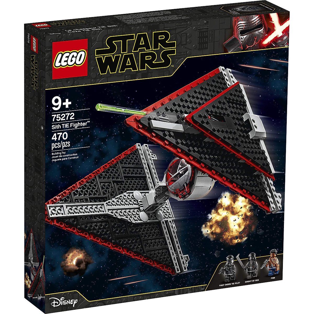 LEGO Star Wars Sith TIE Fighter 75272 Collectible Building Kit, Cool Construction Toy for Kids, New 2020 (470 Pieces)