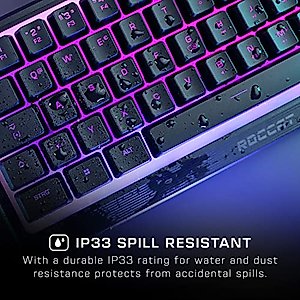 ROCCAT Magma Mini - 60% RGB Gaming Keyboard with 5 Programmable Lighting Zones, Membrane Key switches, Programmable Function Layers, Anti-Ghosting, & Spill Resistance - Black