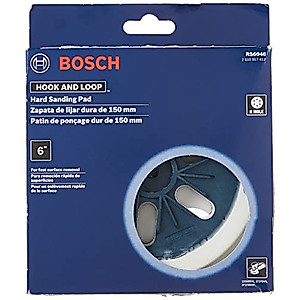 BOSCH RS6046 6 In. Hard Hook-&-Loop Sander Backing Pad for Flat Sanding without Gouging and Fast Removal