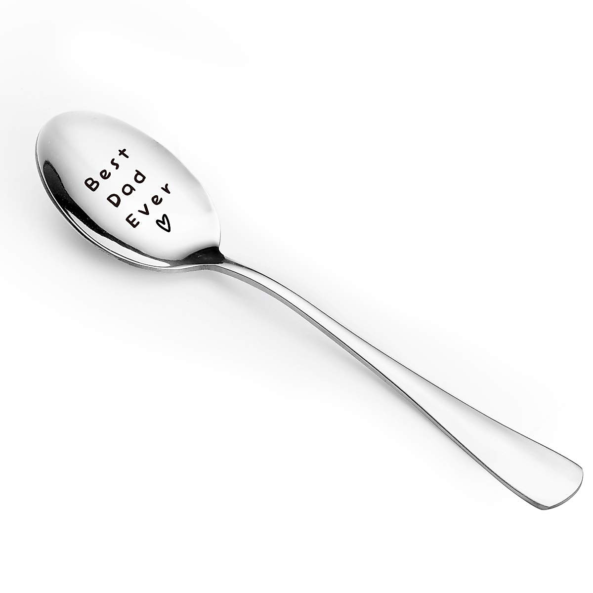 Best Dad Ever Spoon - Funny Dad Spoon Engraved Stainless Steel for Men Father - Tea Spoon Coffee Spoon - Dad Gift from Daughter Son Wife - Perfect Father's Day/Birthday/Christmas Gifts