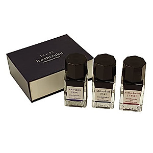 Pilot Iroshizuku Mini Fountain Pen Ink - 15 ml Bottle 3 Colors Set - AS/SNK/YB (Japan Import)