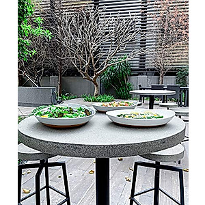 Mora Ceramic Large Serving Bowls- Set of 2 Oval Platters for Entertaining. Modern Kitchen Dishes for Dinner, Fruit, Salad, Turkey, etc. Oven, Dishwasher Safe, 55 / 35 oz, 13.5" / 11.8" - Vanilla White