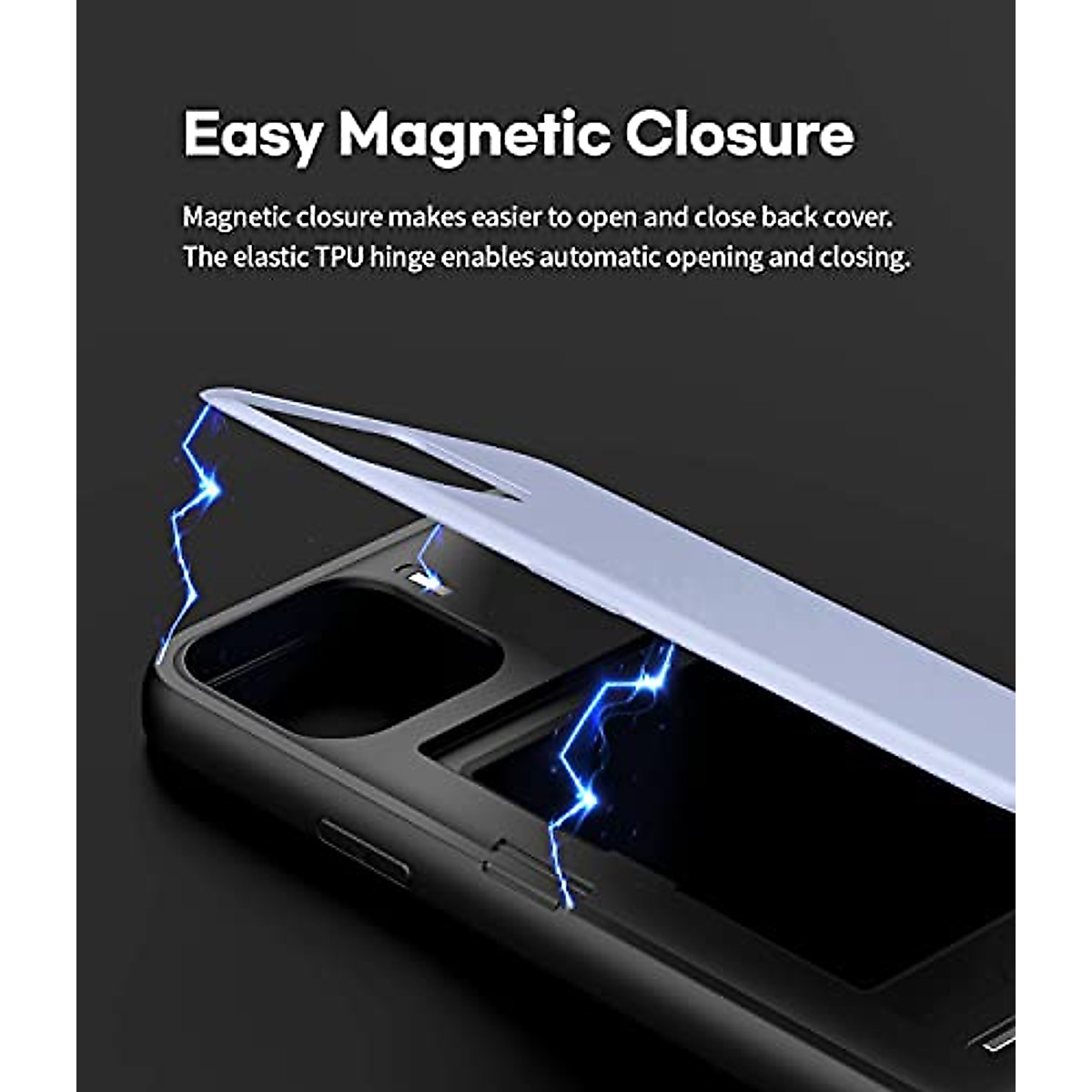 GOOSPERY Magnetic Door Bumper Compatible with iPhone 13 Pro Max Case, Card Holder Wallet Case, Easy Magnet Auto Closing Protective Dual Layer Sturdy Phone Back Cover - Lilac Purple