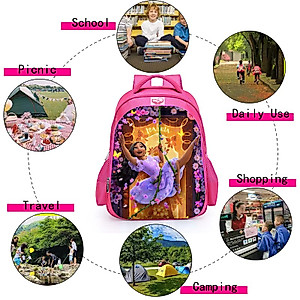 BingTangHuLu Encanto Kids Backpack Pink Cartoon Anime School Bag Cute Large Capacity Travel Bag for Girls
