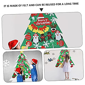 TOYANDONA Felt Christmas Tree Toddler Gift Kids Suit Blush Decor Childrens Nativity Set for Kids Felt Xmas Tree Ornament Xmas Party Favor Xmas Decorations Christmas Wall Hanging Without 3d