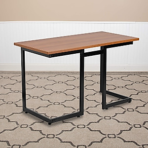 Flash Furniture Cherry Computer Desk with Black Metal Frame