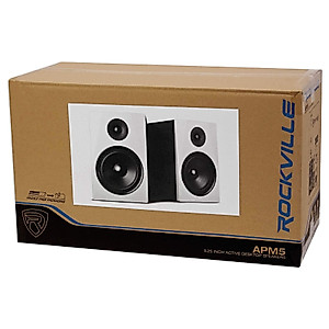 Rockville 2-Way 250W Active/Powered USB Studio Monitor Speakers Pair, 5.25 inch (APM5W)