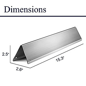 Boloda 15.3 inch Stainless Steel Flavorizer Bar Replacement for Weber Spirit S310 S320 S330 E310 E330 E330，5 Pack Grill Parts for Weber Spirit 300 Series Heat Plates (with Front Control Knobs), 16 GA