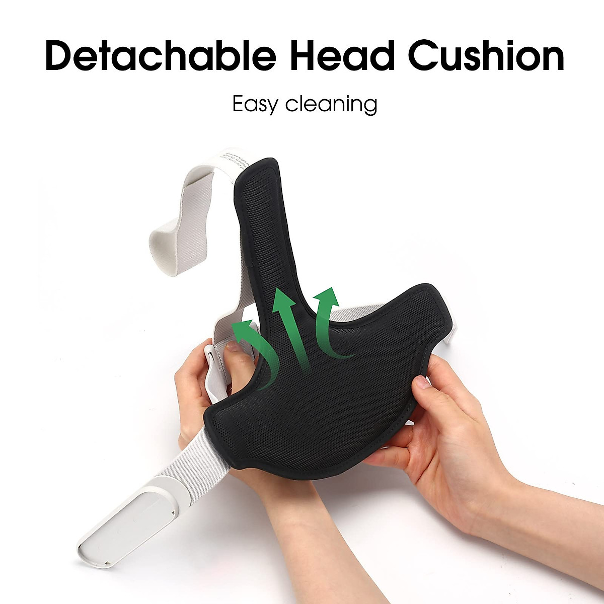Smatree Head Cushion T-Shaped Compatible with Quest 2 Elite Strap, Balance Gravity Pressure, Soft PU Material Replacement Cushion Compatible for Quest 2 Headset(Only Head Cushion)
