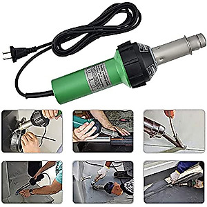 SKYTOU 1600W Heat Gun Hot Air Torch Plastic Welder Welding Hot Air Gun Kit with Speed Nozzles, Roller and PVC Plastic Rods