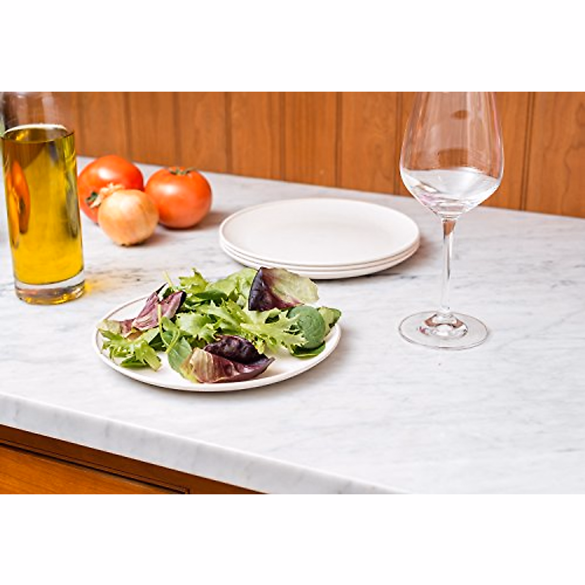 EVO Sustainable Goods 8" Plate, Set of Four, White