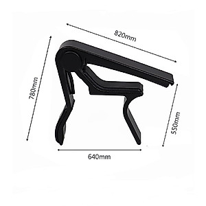 Guitar Capo,Capo for 6-String Acoustic and Electric Guitars, Bass,Mandolin, Ukulele, Black Guitar Capo (black) (black)