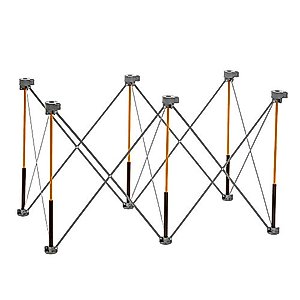 BORA Centipede CK6S 30 inch height Portable Work Stand, Includes 4 X-Cups, 4 Quick Clamps, Carry Bag, Portable Work Support Sawhorse, 2Ft x 4Ft, 30 inch work height, 2500lb weight, Orange/Black