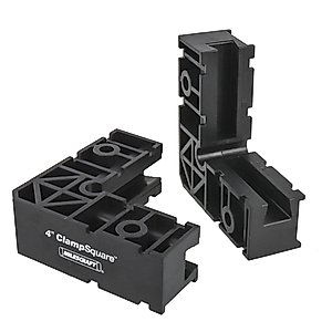 Milescraft 4010 4" ClampSquares - 90 Degree Corner Clamp, Positioning/Assembly Squares for Small Projects Jewelry Boxes, Boxes, Etc , Black