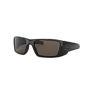 Oakley Men's OO9096 Fuel Cell Rectangular Sunglasses, Polished Black/Warm Grey, 60 mm