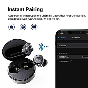 233621 Zen True Wireless Bluetooth Earbuds Hybrid Active Noise-Canceling Headphones Touch Control with Wireless Charging Case Built-in Microphone IPX4 Waterproof Bluetooth 5.0 Earphones (Pink)