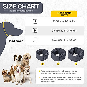 JOHNBOLIN Dog Thunder Ear Muffs, Dog Calming Hoodie No Flap Ear Wraps for Dogs Hematoma Healing, Dog No Flap Noise Protection Ear Wrap Relieve Anxiety,Dog Ear Cover The Grooming (Grey, Large)