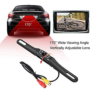 Rear View Camera, 170° HD 8 LED Night Waterproof Universal Car Backup Parking Camera Reverse Camera Backup Camera for Car