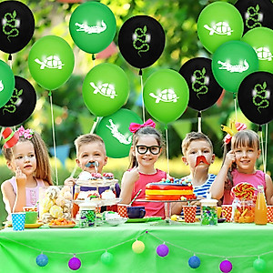 40 PCS Reptile Swamp Birthday Party Balloons Decorations Jungle Wild One Party Decorations Safari Animals Lizard Snake Turtle Alligator Themed Balloons for Kids Birthday Baby Shower Party Supplies