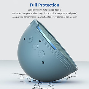 sikiwind Speaker Cover, Silicone Au-dio Box Cover Case Waterproof Speaker Protective Sleeve Shockproof Anti Drop Accessories for Amazon Echo Pop