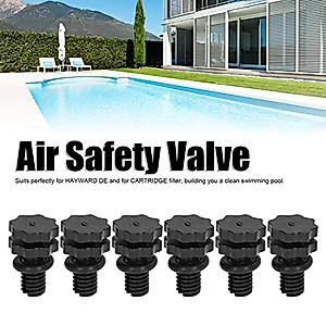 Household garden products 6Pcs Vent Valve Air Safety Exhaust Pool Filter Accessory Set Kit for DE Pool Cleaning Tools