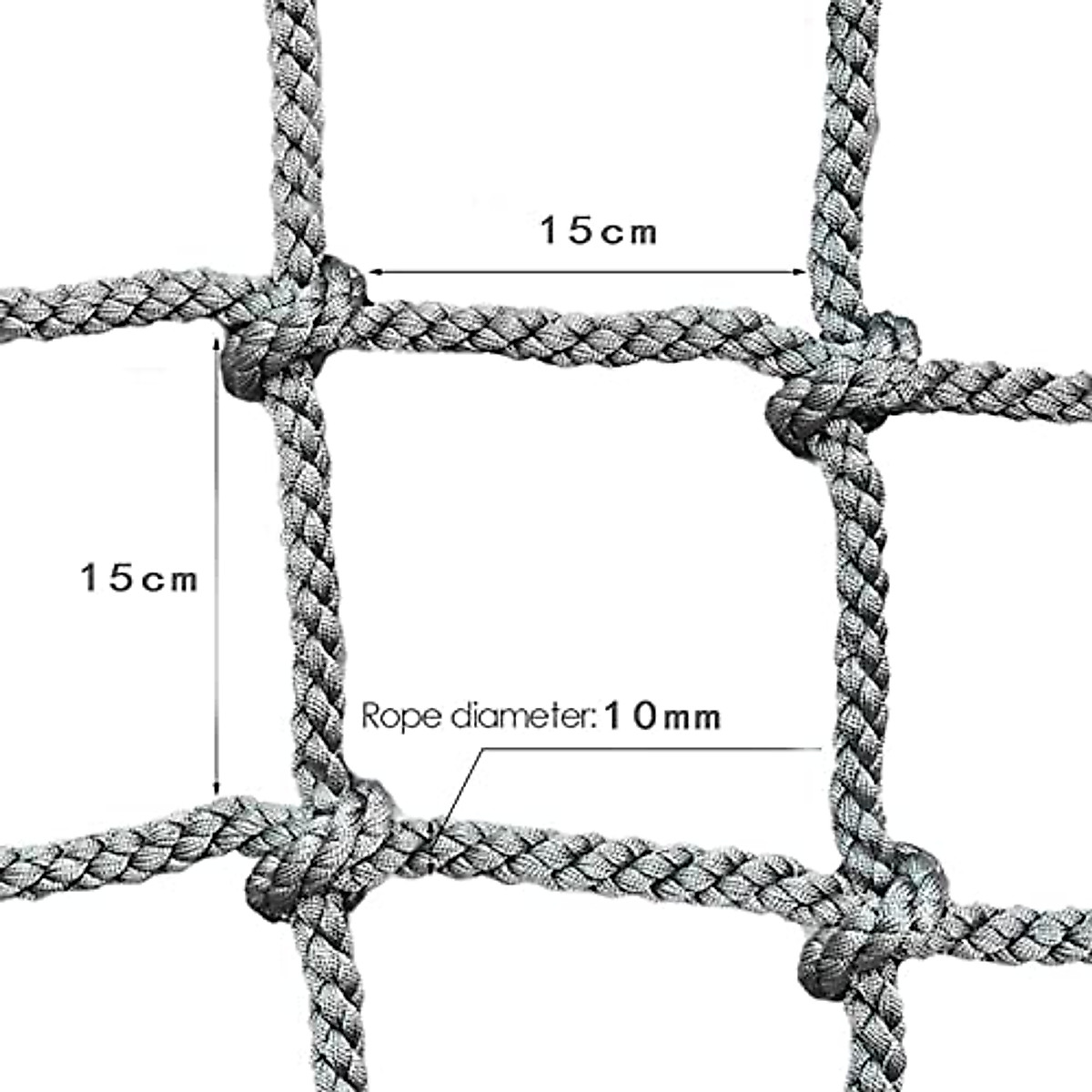 Outdoor Kids Playground Play Safety net, Garden Climbing Frame net, Backyard Climbing Rope Ladder, Balcony Railing Stair Protection net, Universal Heavy Duty Truck Cargo net(Size:1m*1m)