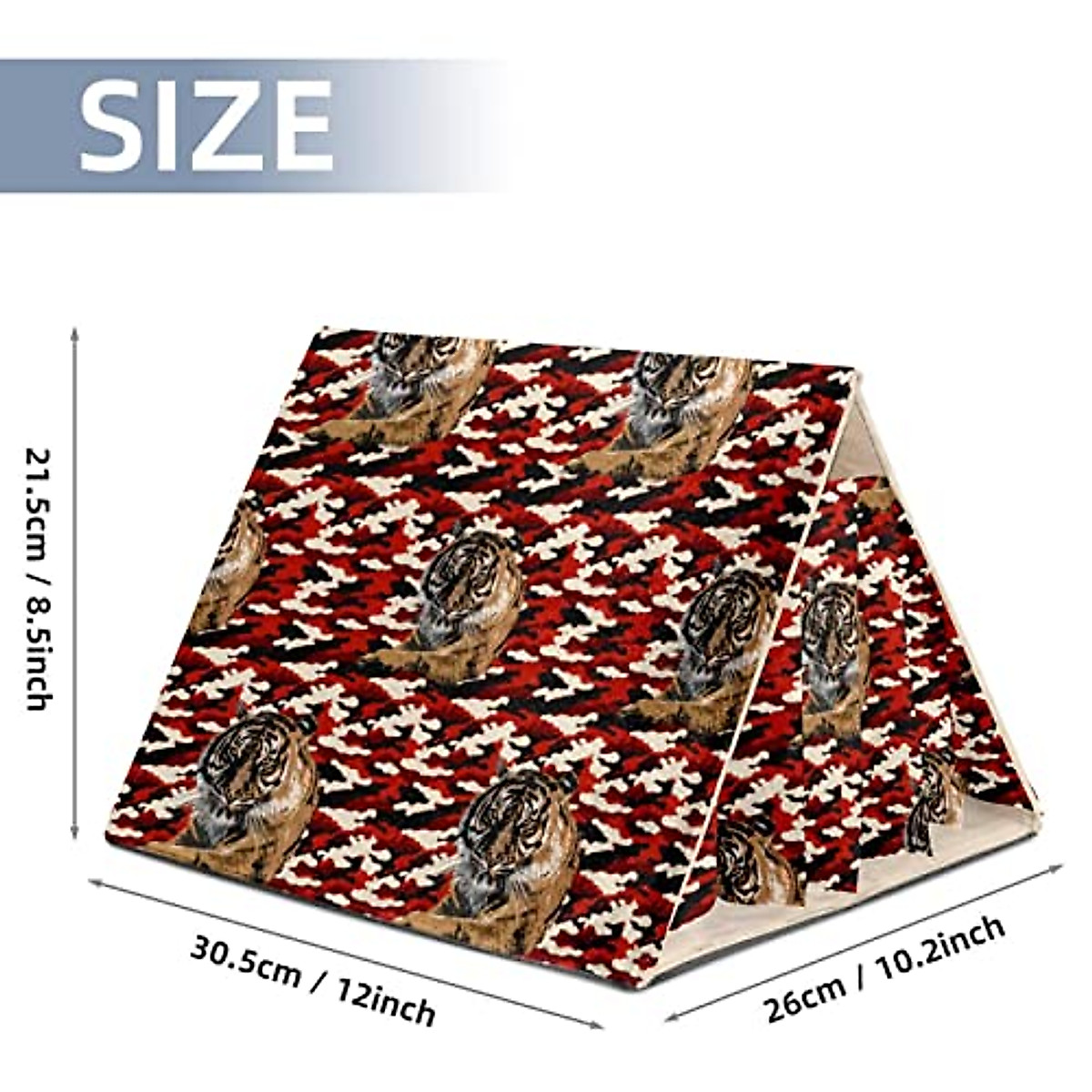 Camouflage, Guinea Pig Bed Washable Small Animal Hideout, Hamster Cage Accessories for Gerbils Chipmunks Squirrels Hedgehogs Guinea Pigs