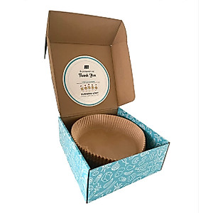 Air Fryer Disposable Paper Liner, 200PCS Non-stick Paper for Air Fryer Oil-proof, Water-proof, Natural Food Grade Parchment Paper for Baking Roasting Microwave (Size – 6.3in)