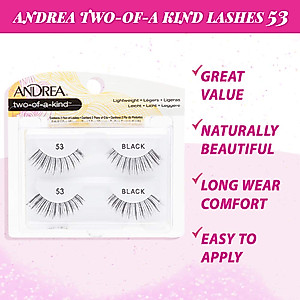 Andrea Two of a Kind False Lashes #53 Black, 4 Pack