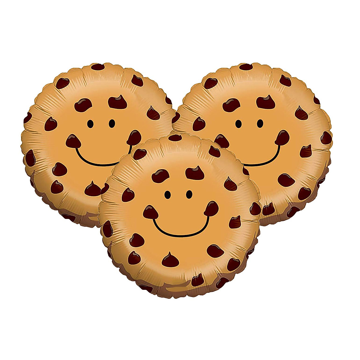 Set of 3 Chocolate Chip Cookie 21" Foil Party Balloons
