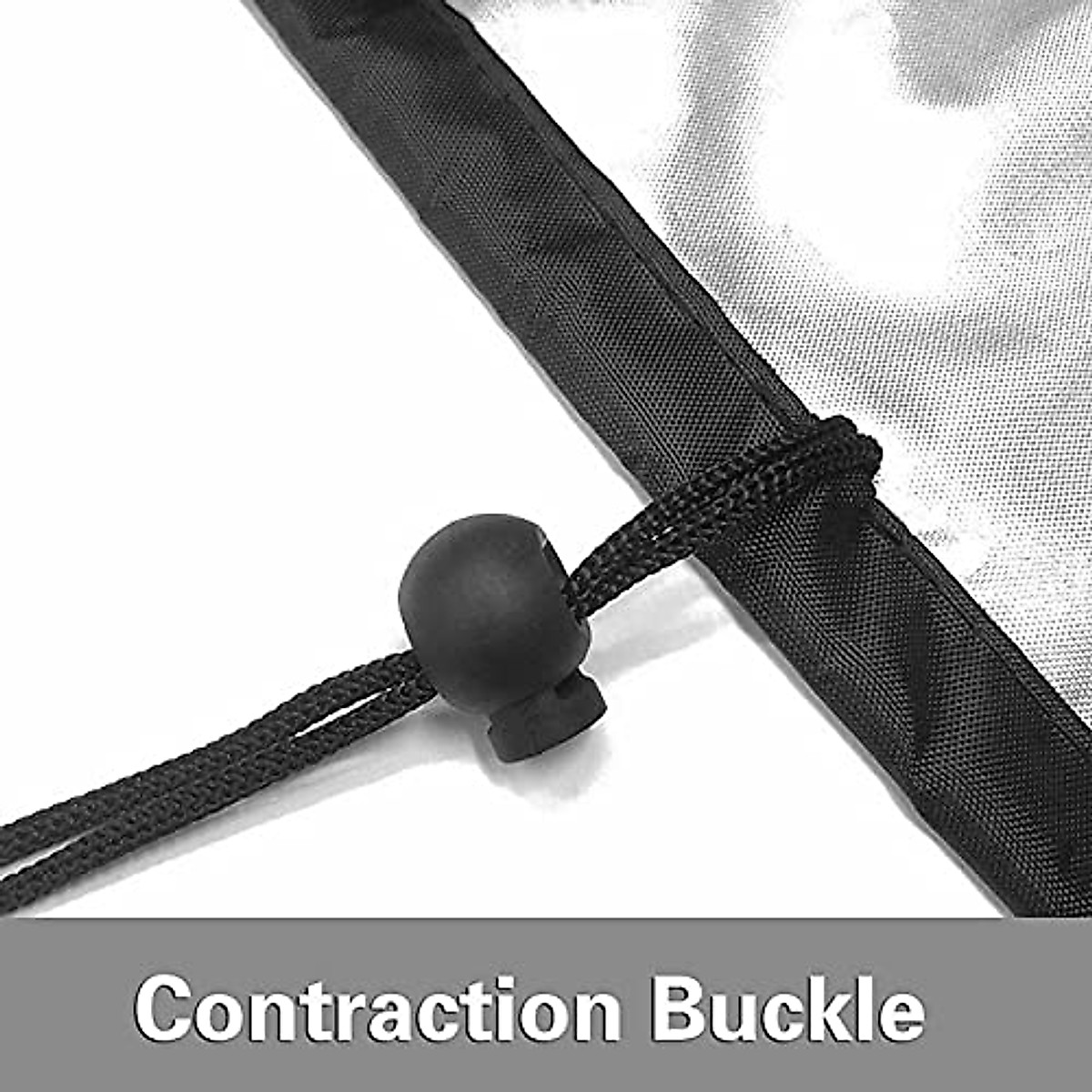 Barbecue Grill Cover Outdoor Waterproof Sunproof dustproof Garden Terrace Grill Protection Cover Sunproof dustproof Color Outside is Black, Inside is Silver (大号)