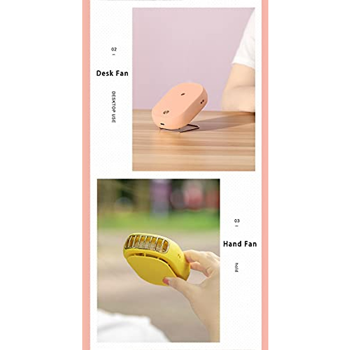 Amadething Portable Neck fan, Rechargeable Personal Cooling Device,portable fan for travel , portable fan handheld, mini fan portable, Necklace Fan, Fan Necklace with 3 Wind Speed (Green)