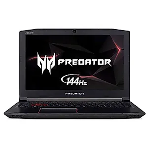 Acer Predator Helios 300 Gaming Laptop PC, 15.6" FHD IPS w/ 144Hz Refresh, Intel i7-8750H, GTX 1060 6GB, 16GB DDR4, 256GB NVMe SSD, Aeroblade Metal Fans PH315-51-78NP