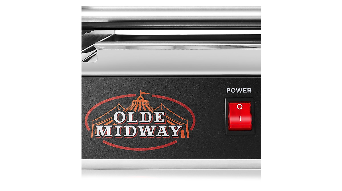 Olde Midway Electric Hot Dog Roller Grill - Commercial Grade 18 Hot Dogs