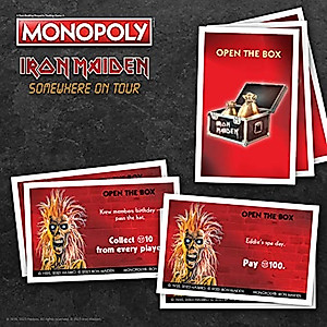 Monopoly Iron Maiden | Play as Bruce’s Lantern, Guitar Amp Stack, Nicko’s Drum Kit, and More | Officially Licensed Collectible Game Honoring British Classic Heavy Metal Icons