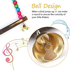 Bird Swing, Multi-Color 5.5 x 5.6 Inch Wooden Bird Swings Budgie Swing Toys Hammock for Parakeets Budgie Bird