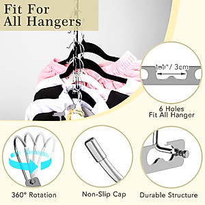 UniqNest Space Saving Hangers - 12 Pack Metal Magic Hangers, Hanger Organizer for Closet, Hangers Space Saving, Stainless Steel Hanging Closet Organizer for College Dorm Room Essentials