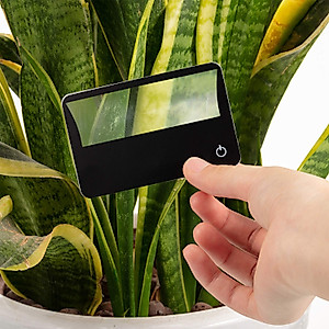 8 Pieces Credit Card Magnifier Bundle Wallet Purse Magnifying Glass LED Illuminated Magnifier 3X Pocket Card (Black)